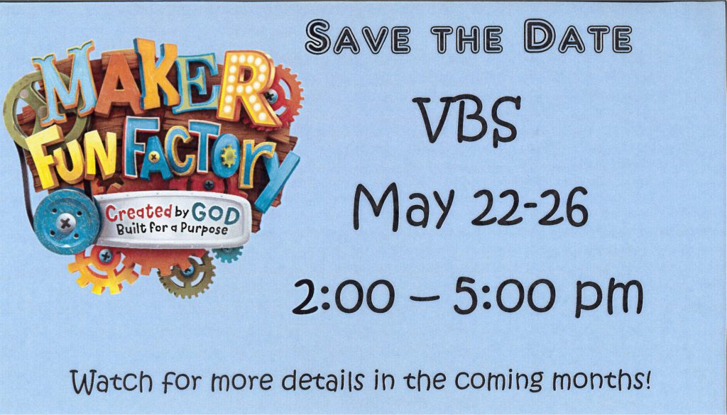 2017 VBS: Save the Date - First Presbyterian Church - Hastings, NE